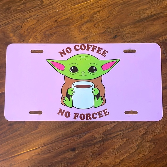 Other | Baby Yoda Grogu Star Wars License Plate Front Plate Car Pink ...